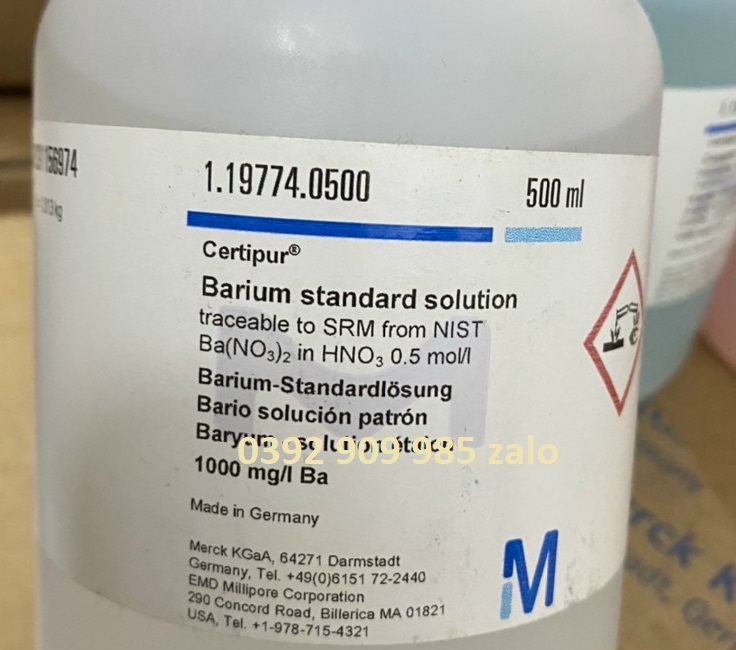 Barium standard solution 500ml MERCK - ĐỨC