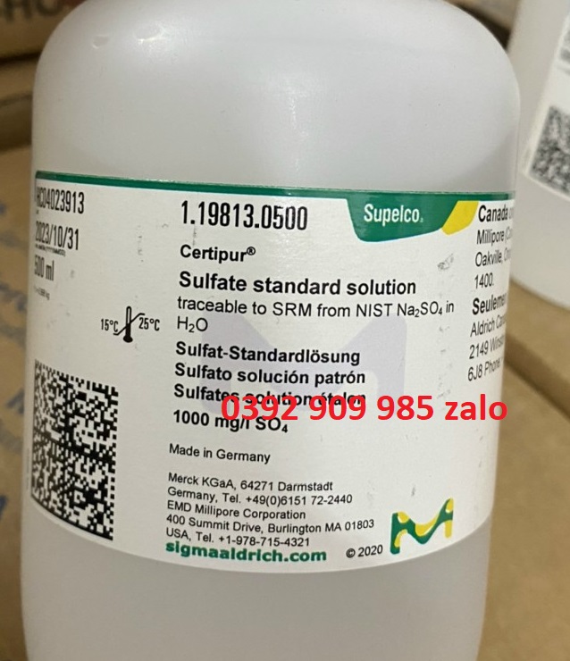 Sulfate standard solution 500ml MERCK - ĐỨC