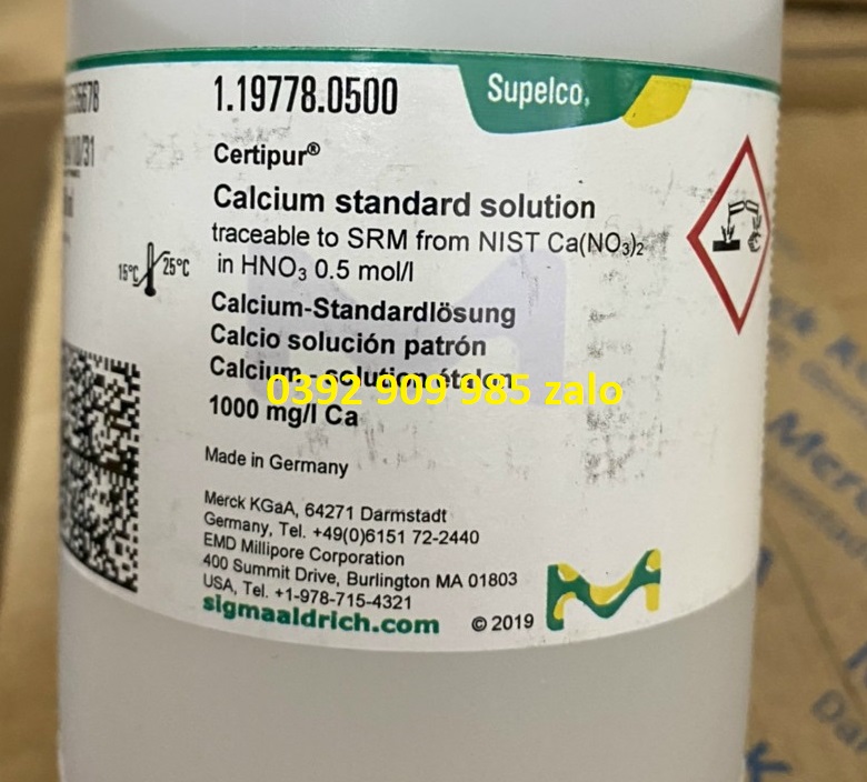 Calcium standard solution 500ml MERCK - ĐỨC