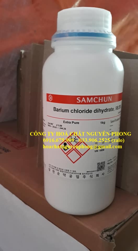 Barium chloride dihydrate , 98.5% , BaCl2·2H2O , Samchun , Hàn Quốc